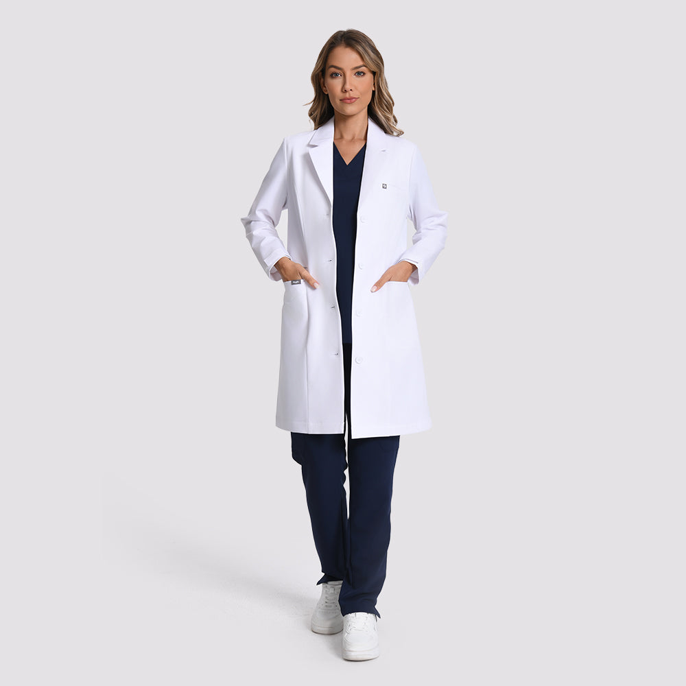 Women’s Long White Lab Coat Professional Medical Uniform – KungFu ...